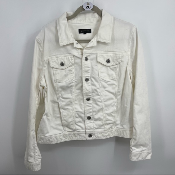 Jackets & Coats | 26 Talbots Off White Denim Jacket | Poshmark